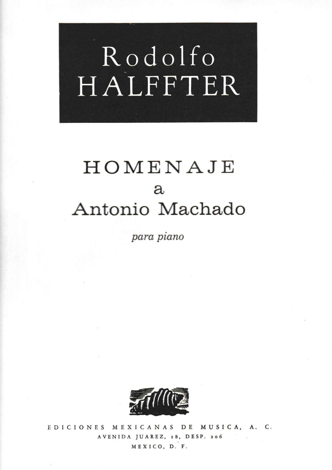 Homenaje a Antonio Machado (piano) | Rodolfo Halffter – Sonus Litterarum